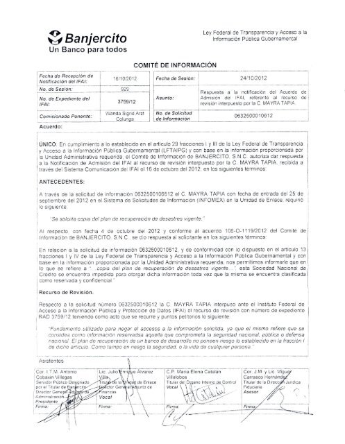 Documento - Banjercito