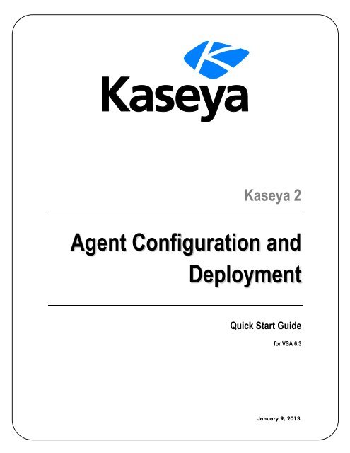 What are Agents? - Kaseya Documentation