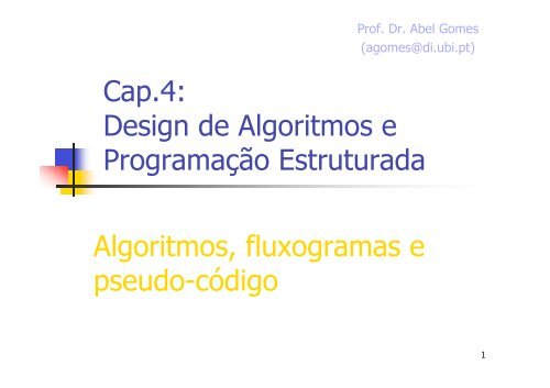 Design de Algoritmos e Programação Estruturada