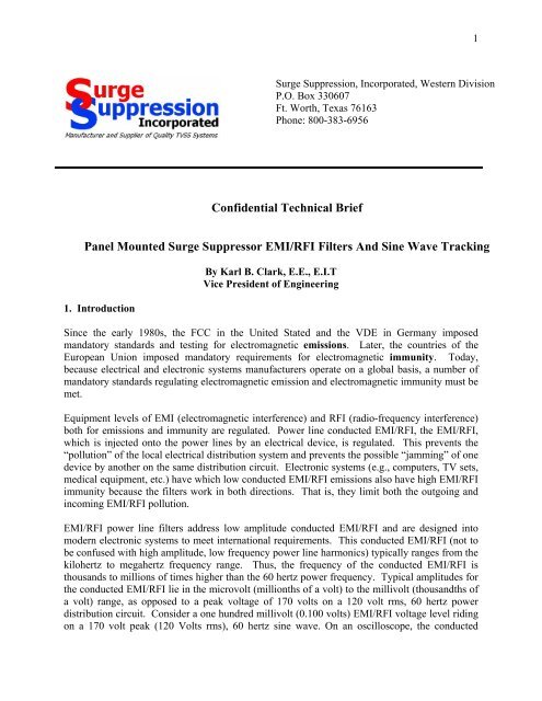 Sine Wave Tracking and EMI/RFI - Adriatic Power Group