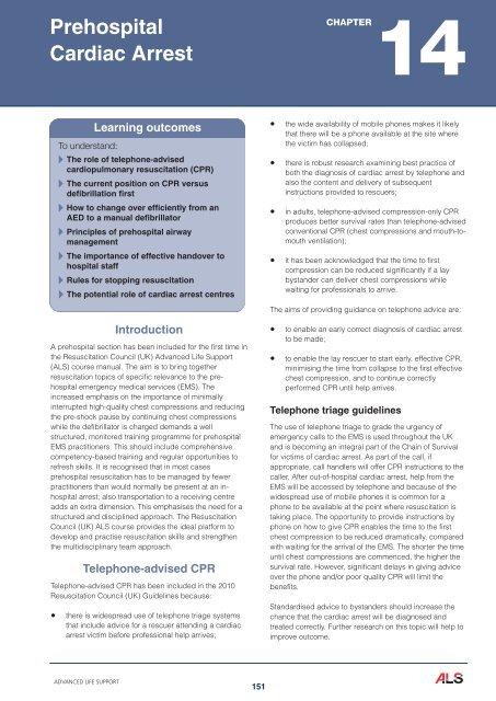 Prehospital Cardiac Arrest - Welcome to the Resuscitation Council ...