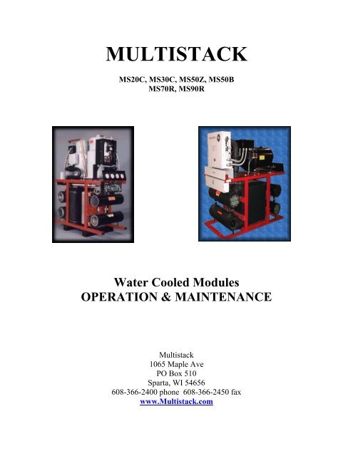 Water Cooled Modules OPERATION & MAINTENANCE - Multistack