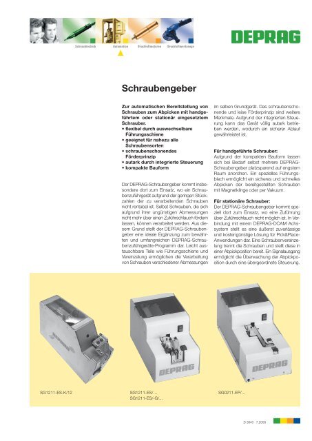 Schraubengeber - Deprag