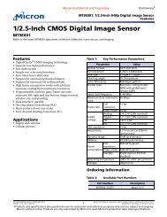Image sensor 1/3-inch Wide VGA CMOS image sensor data ... - Free