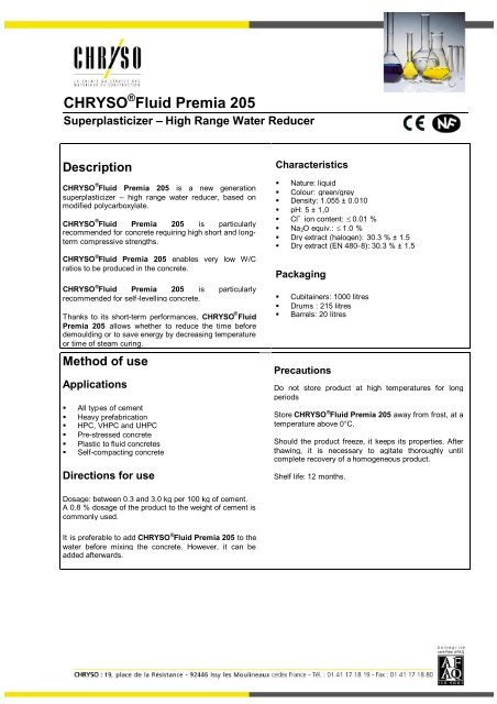 CHRYSOÂ®Fluid Premia 205