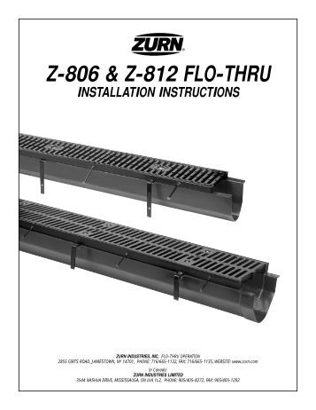 Z883 SHALLOW TRENCH DRAIN SYSTEMT M - Zurn