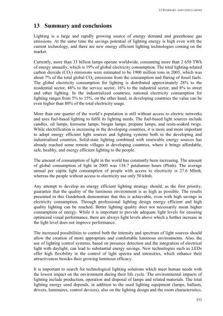 13 Summary and conclusions