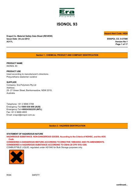 isonol 93 - Era Polymers