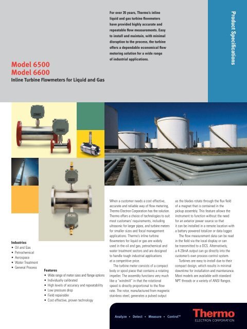 Insertion Turbine Flow Meter