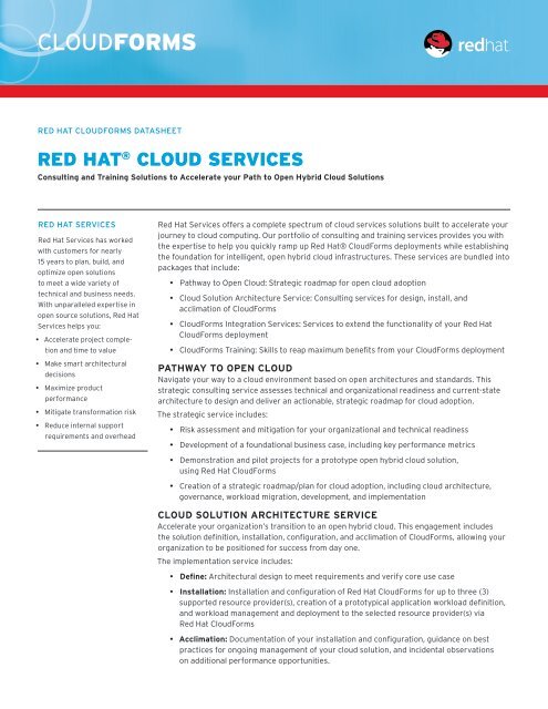 CLOUDFORMS - Red Hat Europe