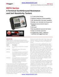 Megger 550005B Datasheet - Netzerotools.com