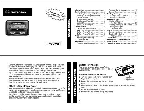 Motorola LS750 - USA Mobility, Inc.