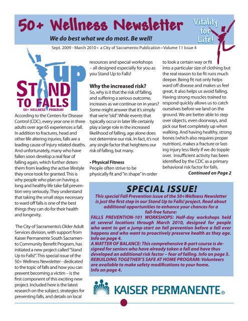 50+ Wellness Newsletter - City of Sacramento
