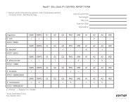 RapID™ ONE QUALITY CONTROL REPORT FORM