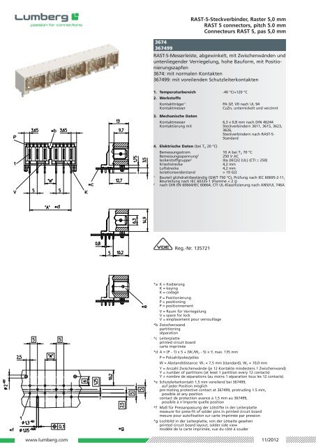RAST-5-Steckverbinder, Raster 5,0 mm RAST 5 ... - Lumberg