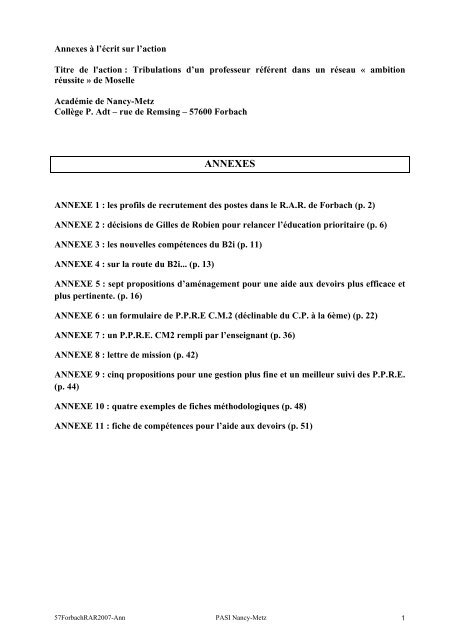 Annexes - Académie de Nancy-Metz