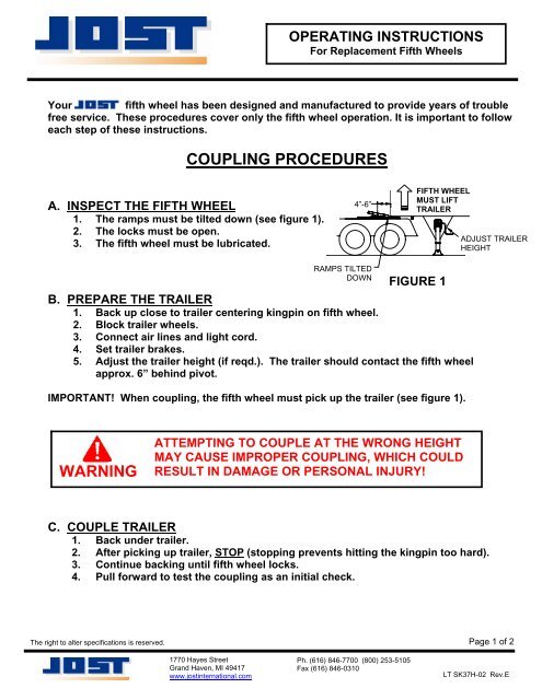 Operation Instructions - JOST International