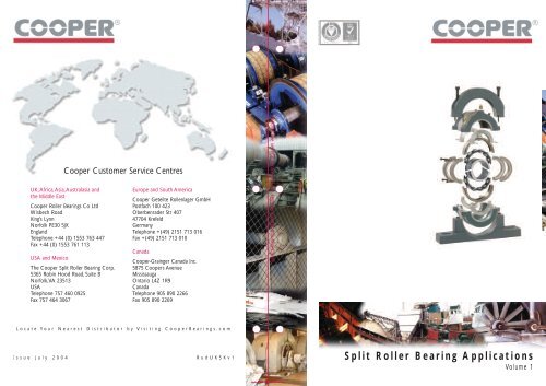 Split Roller Bearing Applications