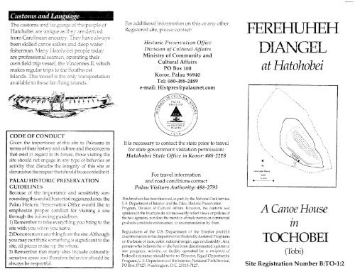 Ferehuheh Diangel at Hatohobei - Friends of Tobi Island