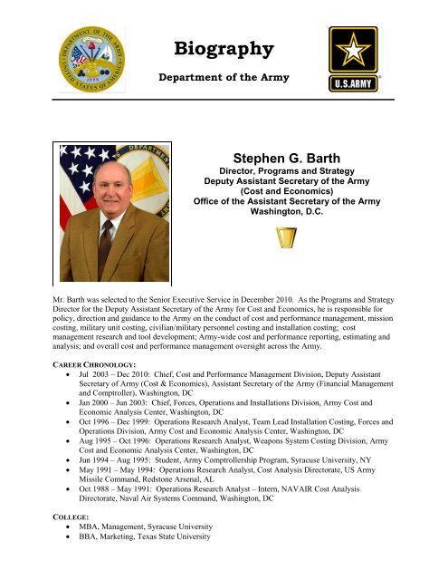 Stephen Barth - ASMC Sub Chapters - American Society of Military ...