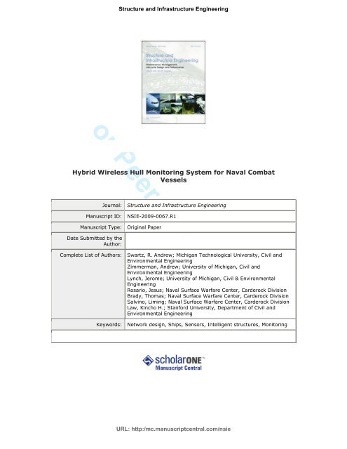 Hybrid Wireless Hull Monitoring System for Naval Combat Vessels