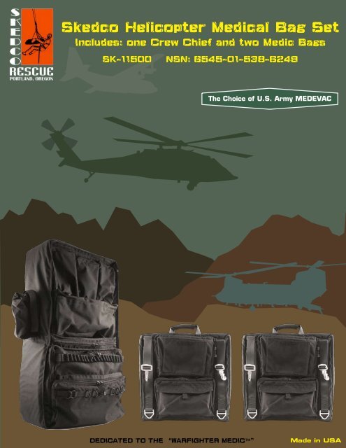 Skedco Helicopter Medical Bag Set