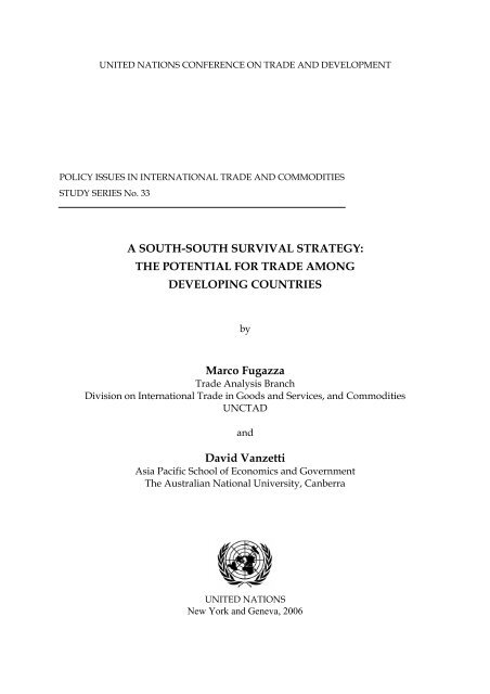 The Potential for Trade among Developing Countries