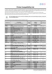 Printer Compatibility List