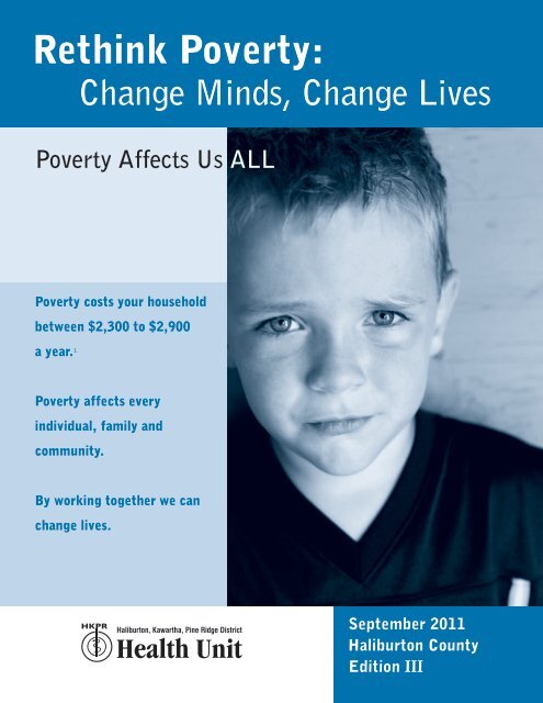 Rethink Poverty - Haliburton, Kawartha, Pine Ridge District Health Unit