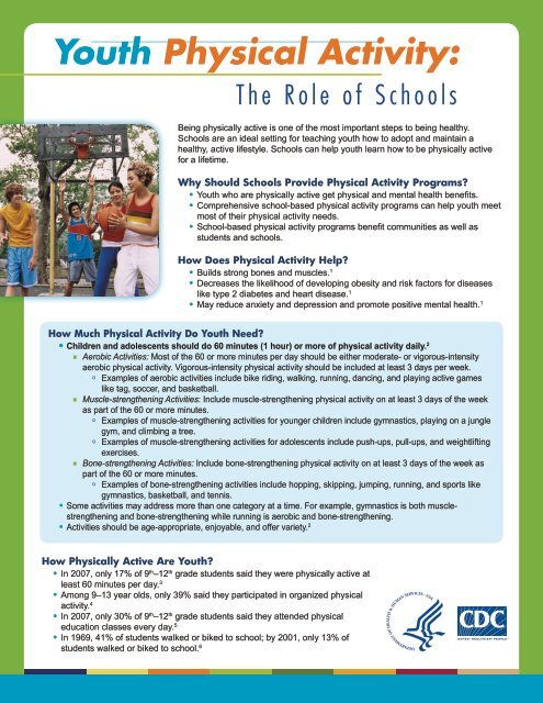 Physical Activity In Children And Adolescents