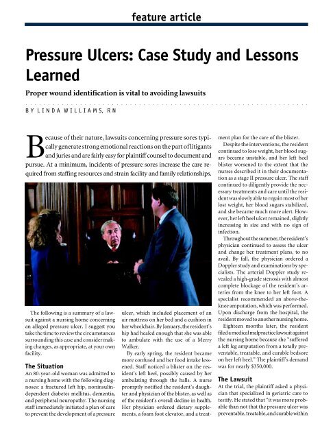 Pressure Ulcers: Case Study and Lessons Learned