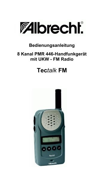Tectalk FM - Alan-Albrecht Service-Homepage - ALAN ...