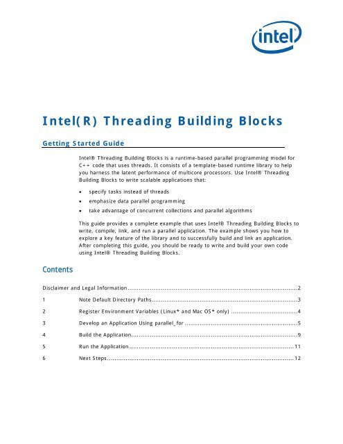 Intel(R) Threading Building Blocks Intel(R) Threading Building Blocks