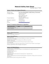 Material Safety Data Sheet - Polymer Source