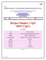Herpes Simplex 1 IgM (HSV1 IgM) - ELISA kits - Rapid tests