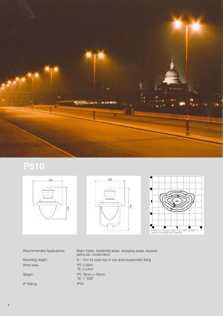 Phosco Street Lighting Phosco High Mast Lighting Model FL44 | Street