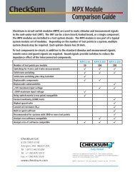 Analyst mc ICT/MDA Test System Data Sheet and ... - CheckSum