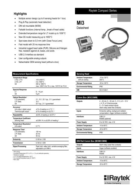 MI3 Raytek Barrel-Style Pyrometer