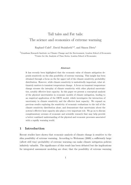 Tall tales and fat tails