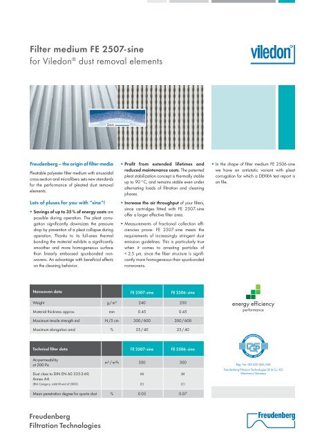 corrugated filter medium - Freudenberg Filtration Technologies