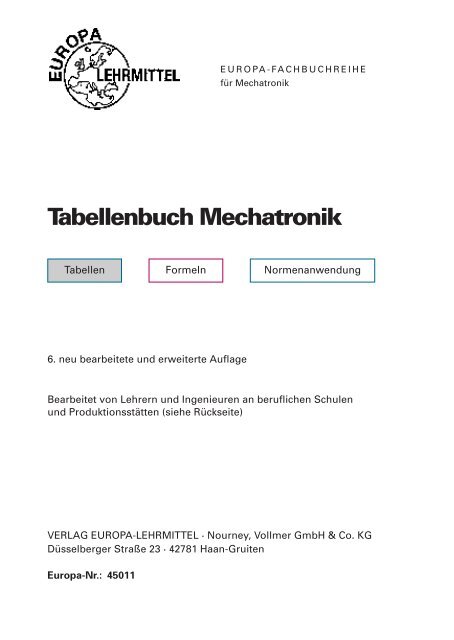 Tabellenbuch Mechatronik