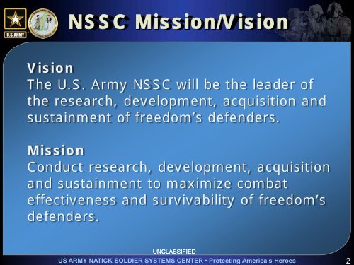 NSSC Mission/VisionVision