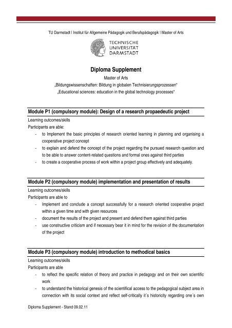 Diploma Supplement