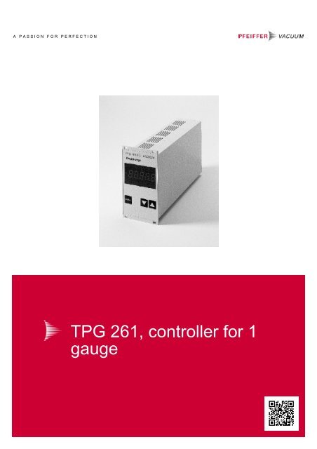 TPG 261, controller for 1 gauge - Pfeiffer Vacuum