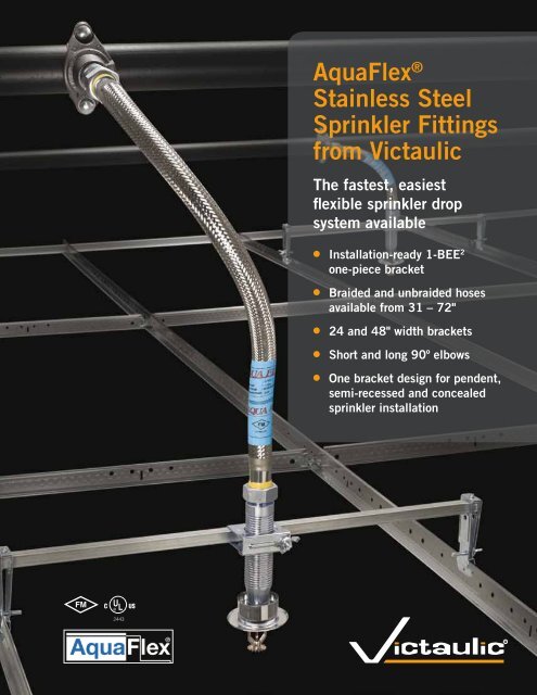 AquaFlexÃ‚Â® Stainless Steel Sprinkler Fittings from Victaulic