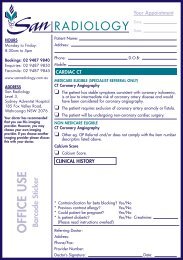 Cardiac CT Request Form
