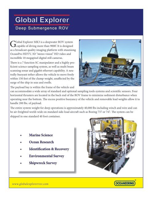 Global Explorer ROV