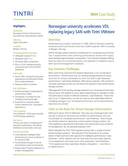 NHH Case Study - Tintri