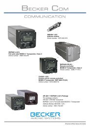 AR 4201 VHF/AM Transceiver Article number ... - Becker.com.tw