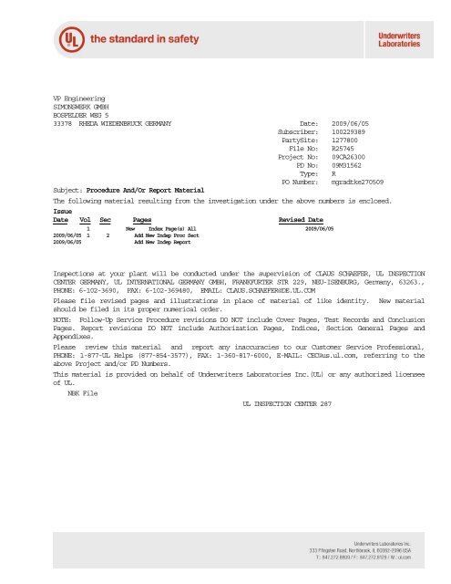 UL Listing : Certification Documents - TECTUS Concealed Hinges ...